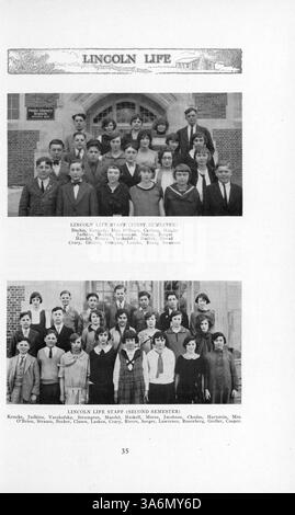 This 1926 yearbook from Lincoln Jr. High records the students, teachers ...