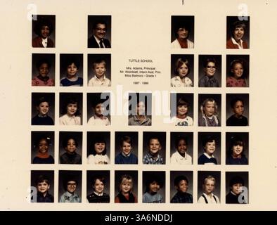 This 1988 yearbook from Tuttle Elementary contains class photos of ...