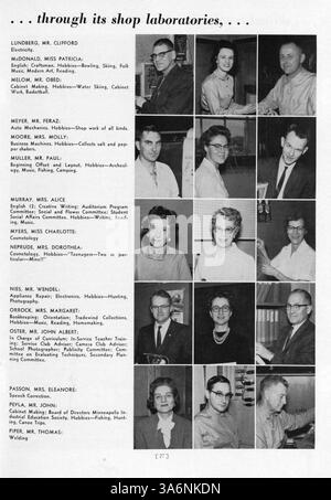The 1961 'Tradewind' yearbook documents the student body, teachers ...