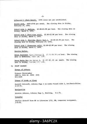 This bulletin, issued weekly in 1976, serves as an internal ...