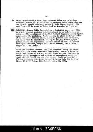 This weekly bulletin from 1976 provides Minneapolis Public Library ...