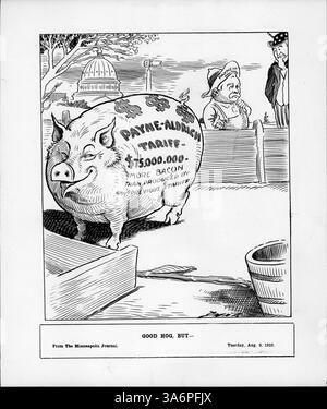 This political cartoon depicts the impact of tariff policies on farmers ...