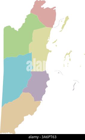 Belize political map of administrative divisions Stock Vector Image ...