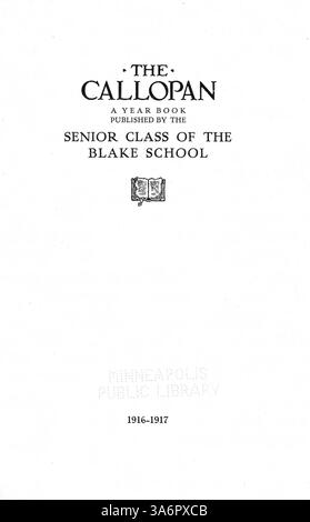 This 1917 Blake yearbook, 'The Callopan,' chronicles the achievements ...