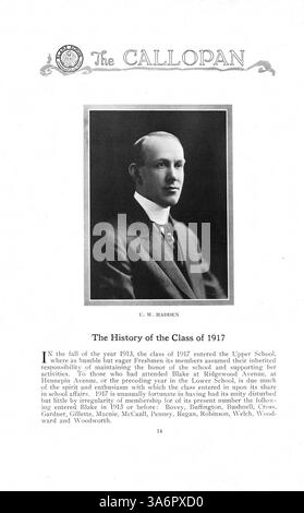 The 1917 edition of Blake School's 'Callopan' yearbook includes ...