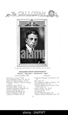 Blake School's 1917 'Callopan' yearbook features important academic and ...