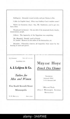 The 1917 edition of Blake School's 'Callopan' yearbook includes ...