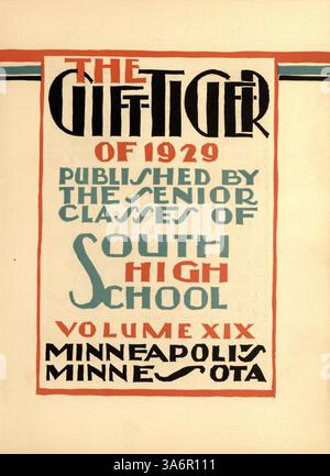 This 1929 South High Yearbook documents the significant events of the ...