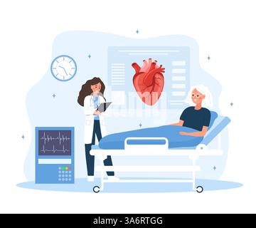 Medical cardiology examination, circulatory cardiovascular system ...