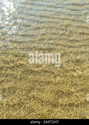 Sunlit Water. Sandy Seabed. Aquatic Rippled Surface, Abstract Texture ...