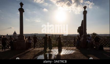 View of Rome from Terrazza Viale, del Belvedere, next to the Villa ...