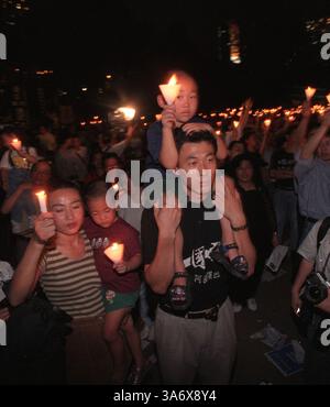 Jun 04, 1997; Hong Kong, CHINA; workers rights activist, HAN DONGFANG ...