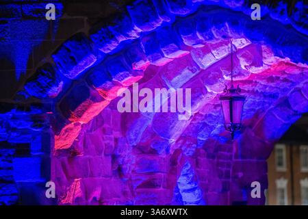 Gate house at Nottingham Castle lit up as part of Light Night 2025 ...
