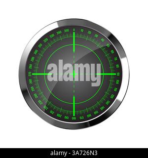 Chrome weapon night sight, sniper rifle optical scope. Hunting gun ...