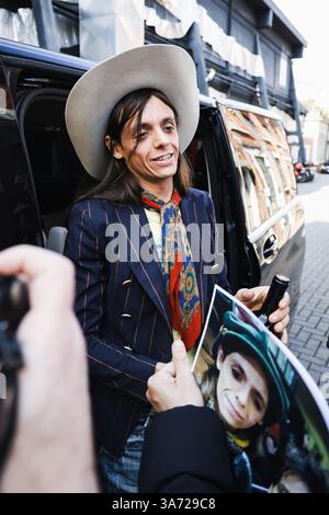 Milan, Italy. 26th Mar, 2025. Milan, Celebrity Sightings - Riccardo ...