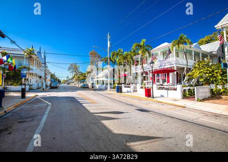 Key West, Florida. Colorful houses of famous Duval street in Key west ...