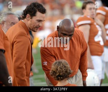 Oct 18, 2014. . Matthew McConaughey before the game of the Texas ...