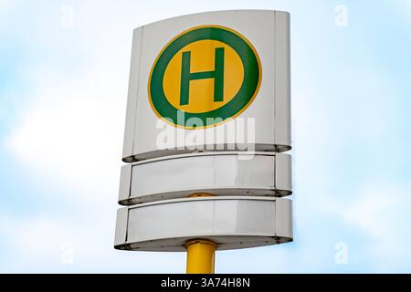 Empty bus stop in Berlin, Germany Stock Photo - Alamy