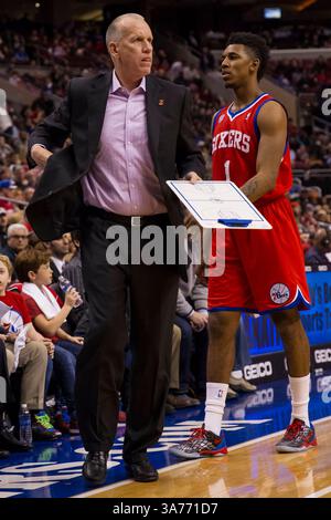 Philadelphia 76ers head coach Nick Nurse pose for photos during the NBA ...