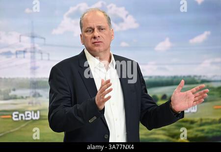 Stuttgart, Germany. 26th Mar, 2025. Georg Stamatelopoulos, CEO of EnBW ...