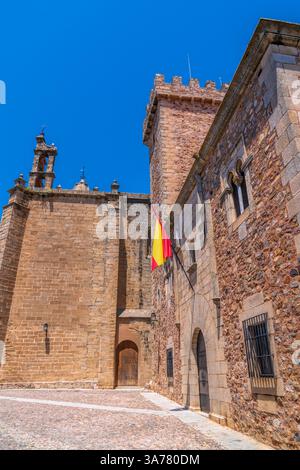 Caceres old town buildings Spain historic Unesco World Heritage City ...