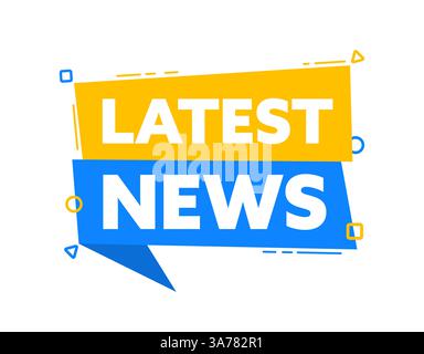 Blue paper speech banner with word new price on white background ...