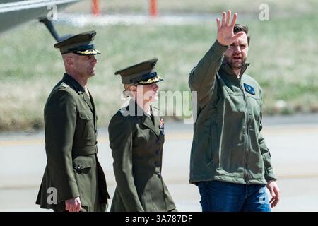 Marine Two with Vice President JD Vance on board, arrives at Joint Base ...