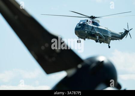 Marine Two, with Vice President JD Vance and second lady Usha Vance on ...