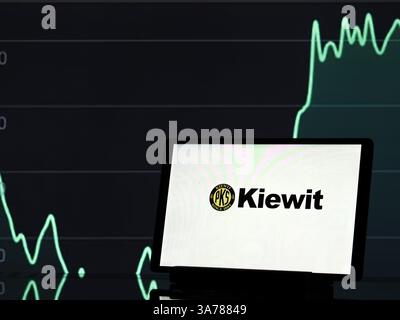 In this photo illustration, the Kiewit Corporation logo seen displayed ...