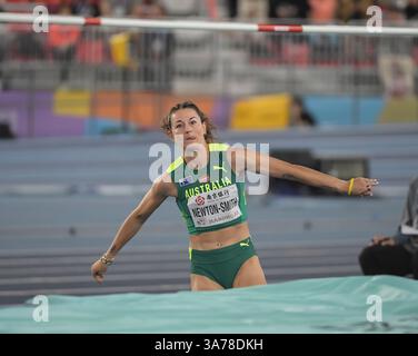 Camryn Newton-Smith of Australia competing in the Heptathlon women's High Jump during World ...