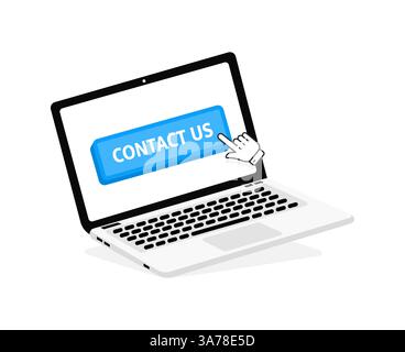 contact us button. contact us sign. key. push button Stock Vector Image & Art - Alamy