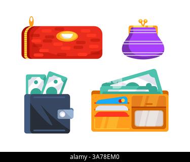 Brown leather wallet icon, cartoon style Stock Vector Image & Art - Alamy