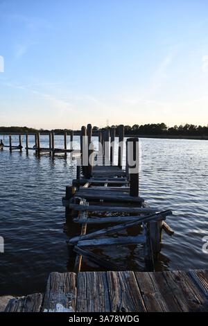 Pascagoula Singing River at Sunset Stock Photo - Alamy