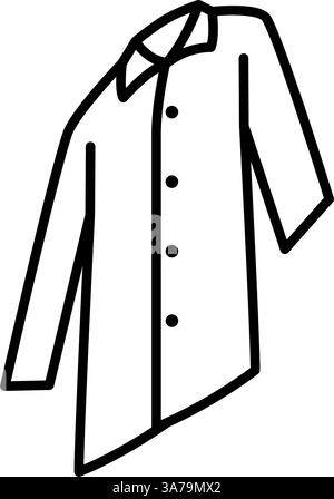 Men's travel coats, Clothes simple line drawing icon in black and white ...