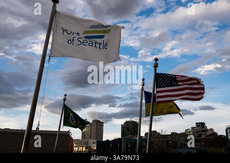 Seattle, USA. 26th Mar 2025. Seattle braces as a thunder and lightning ...