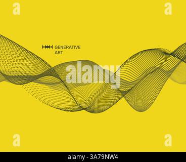 Abstract dots background poster with dynamic. technology network Vector ...