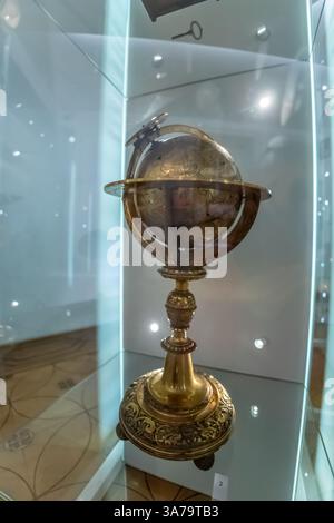 Globe museum of Austrian National Library in Vienna. Ancient globe ...