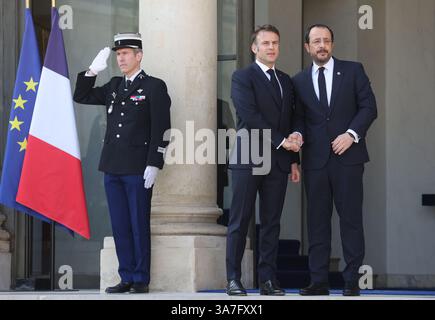 French President Emmanuel Macron and Cyprus President Nikos ...