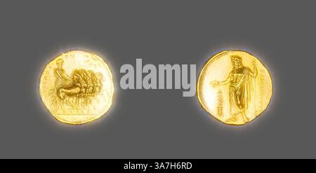 Ancient Greek gold coin depicting Alexander the Great 6th century Stock Photo - Alamy