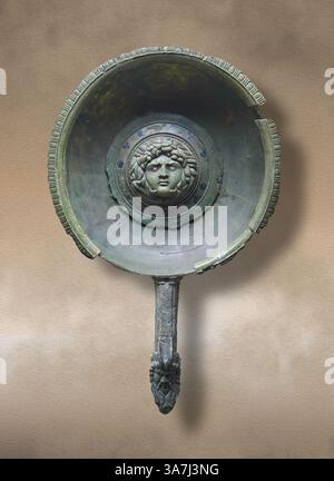 Roman British shallow handled ceremonial libation bowl known as a ...