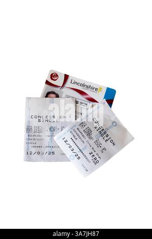 Single concession bus tickets Stock Photo - Alamy