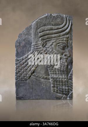 Ancient neo Assyrian palace alabaster relief sculpture depicting a ...