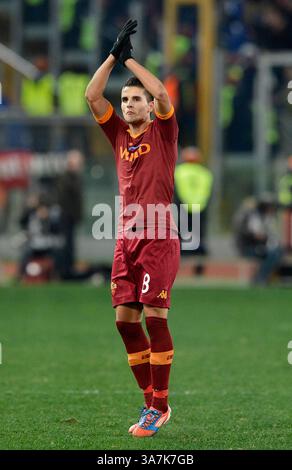 as roma fans during AS Roma vs AC Milan, Italian soccer Serie A match ...