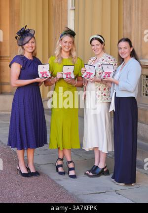 (left to right) Lola Anderson, Hannah Scott, Georgina Brayshaw and ...