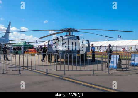MH-60R Seahawk helicopter seen in the aerial display during the Avalon ...