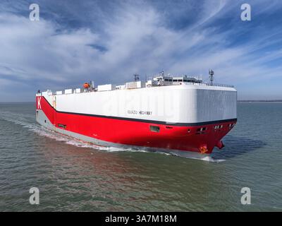 Iguazu Highway, a PCTC car carrier operated by the Japanese company K ...