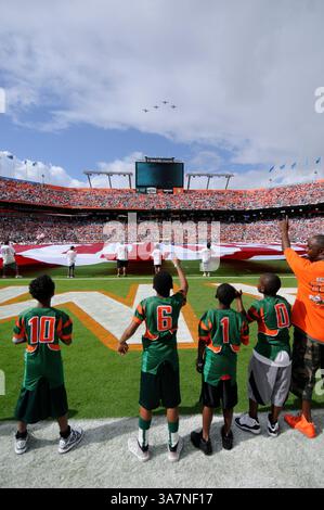 A military flyover before an NFL football game between the Tampa Bay ...