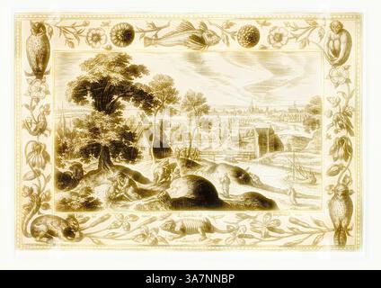 River Landscape. Hans Bol (Flanders, Mechlin, 1534-1593). Holland, 1578 ...