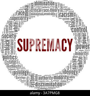 White Supremacy vector illustration word cloud isolated on white ...