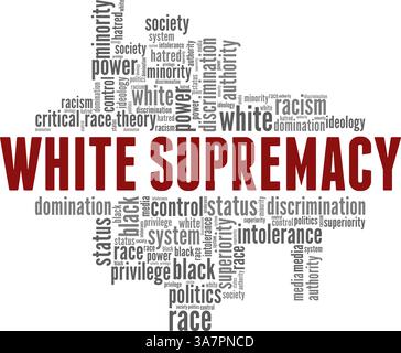 White Supremacy vector illustration word cloud isolated on white ...